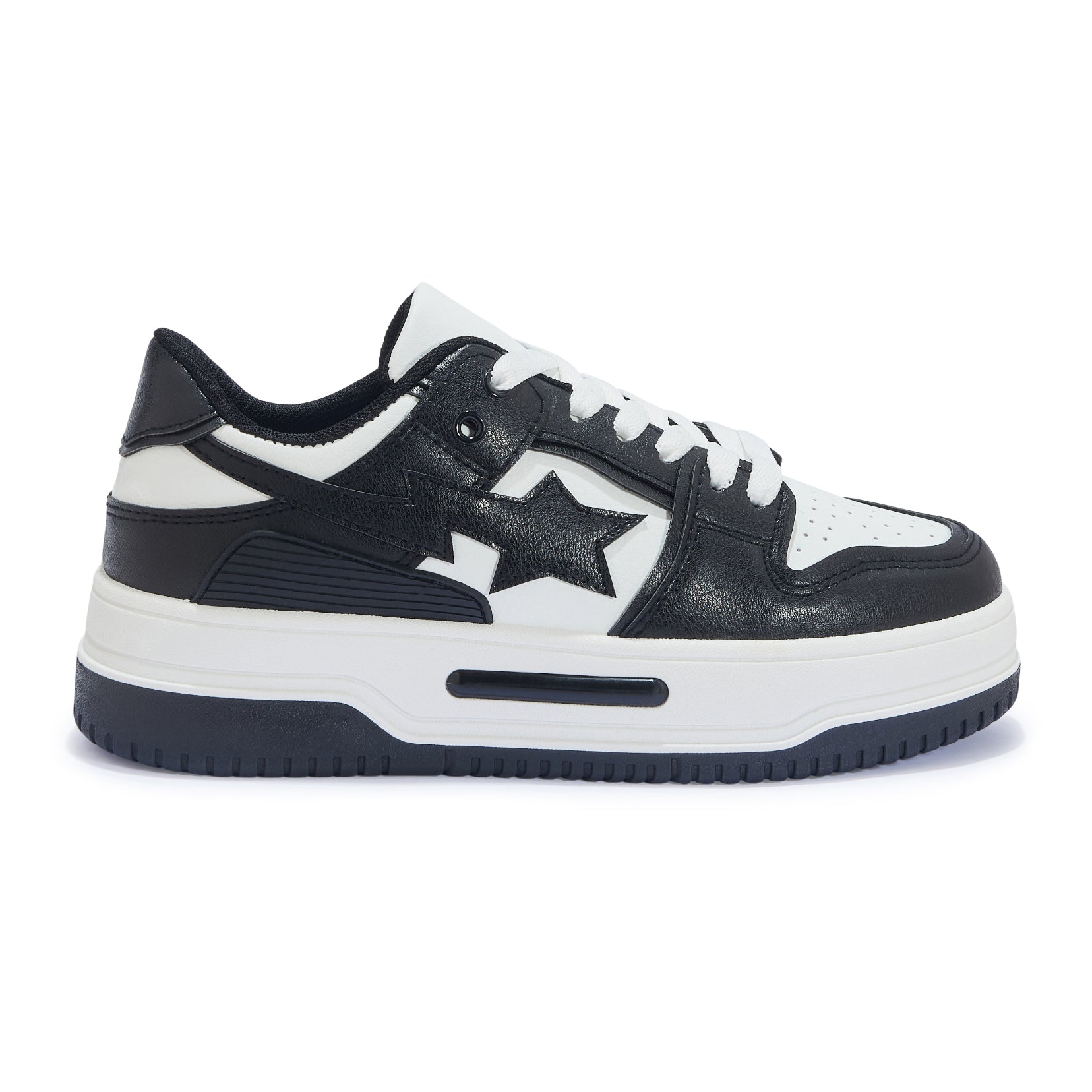 BUZZ1 STAR 2 TONE LACE UP TRAINER – City Shoes (Wholesale) Limited