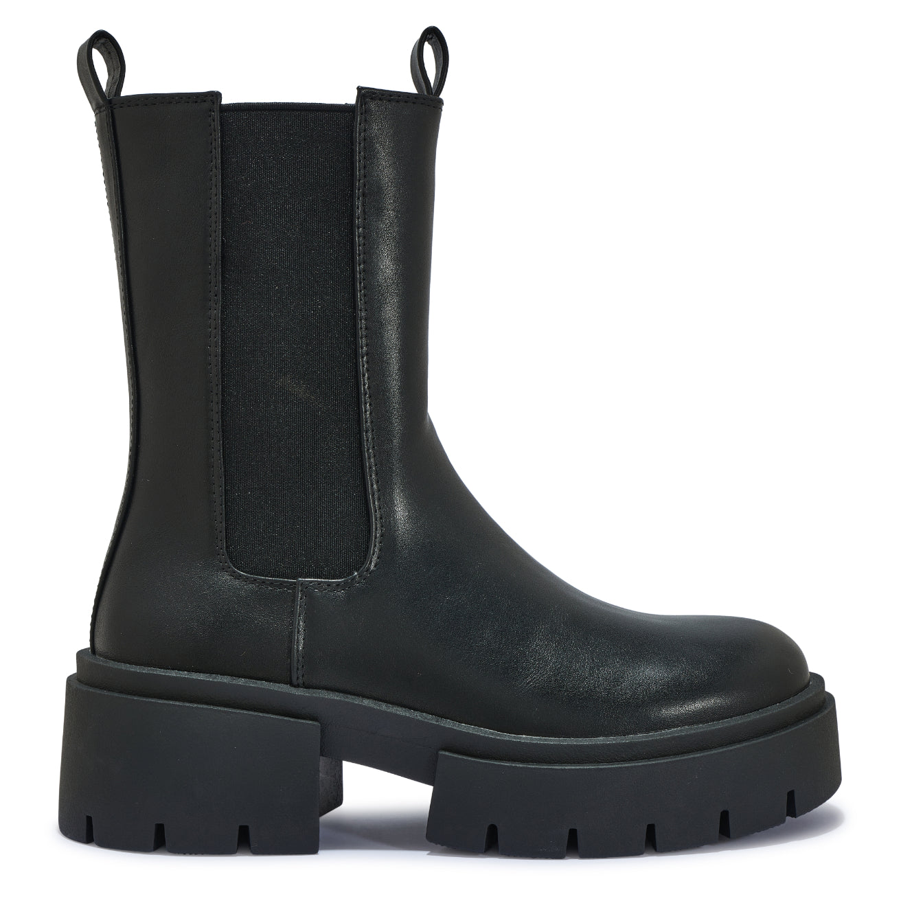 BRAZIL2 CHUNKY PLATFORM BLOCK HEEL STRETCH PANEL BOOT – City Shoes ...