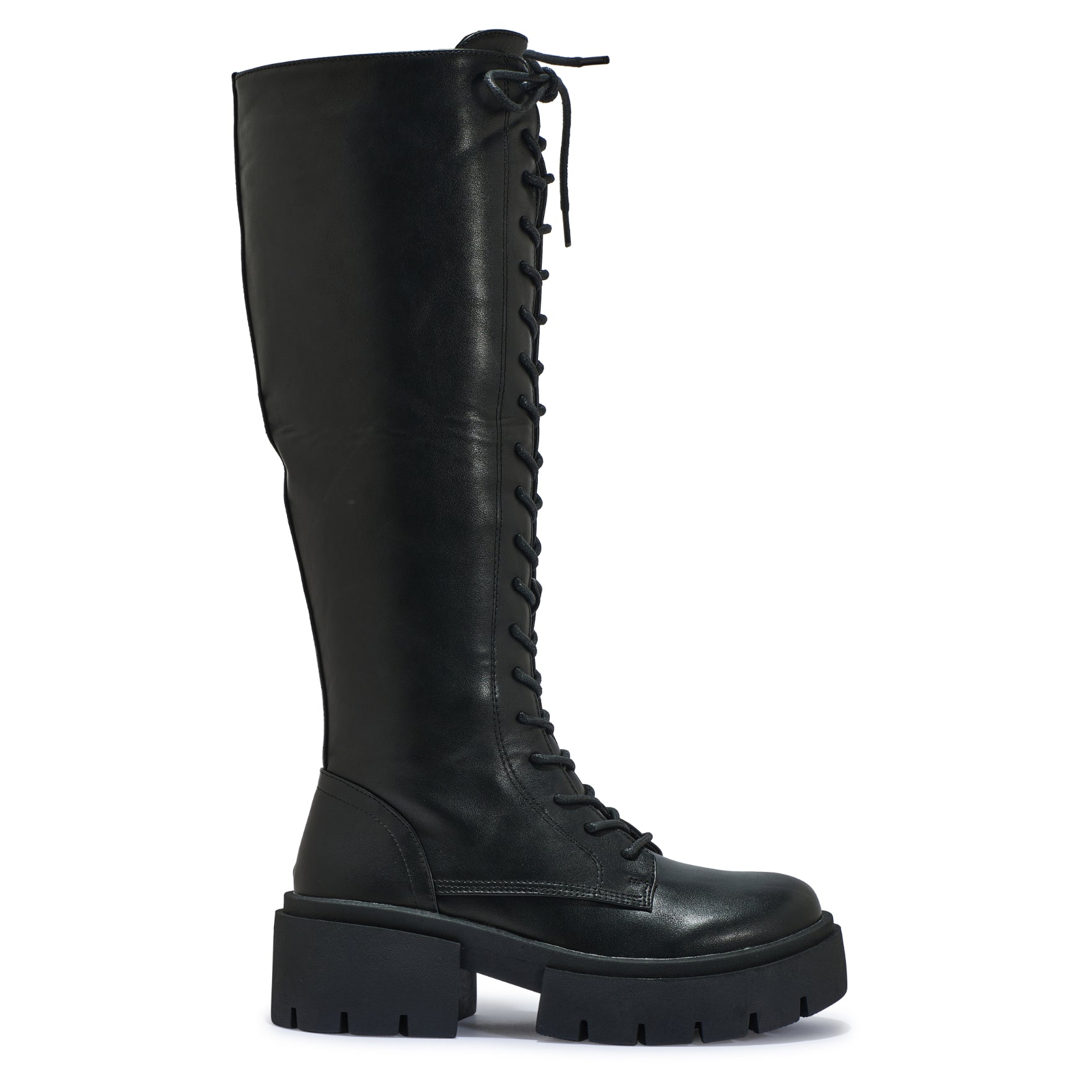 WFBRAZIL102 - WIDE FIT HEAVY CHUNKY HIGH LEG LACE UP BOOT – City Shoes ...
